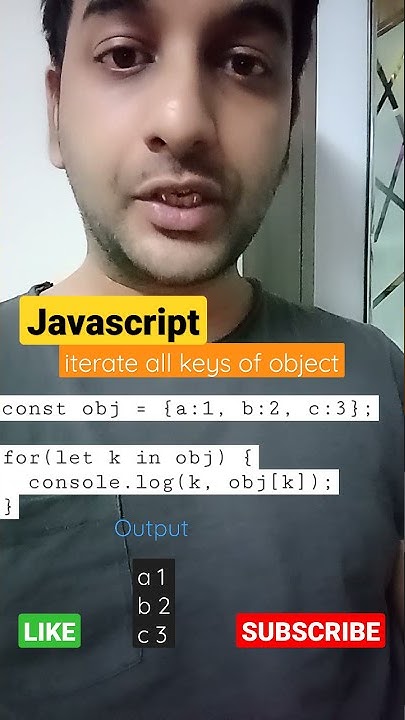 for(let key in object) usage in #javascript #ES6 - YouTube