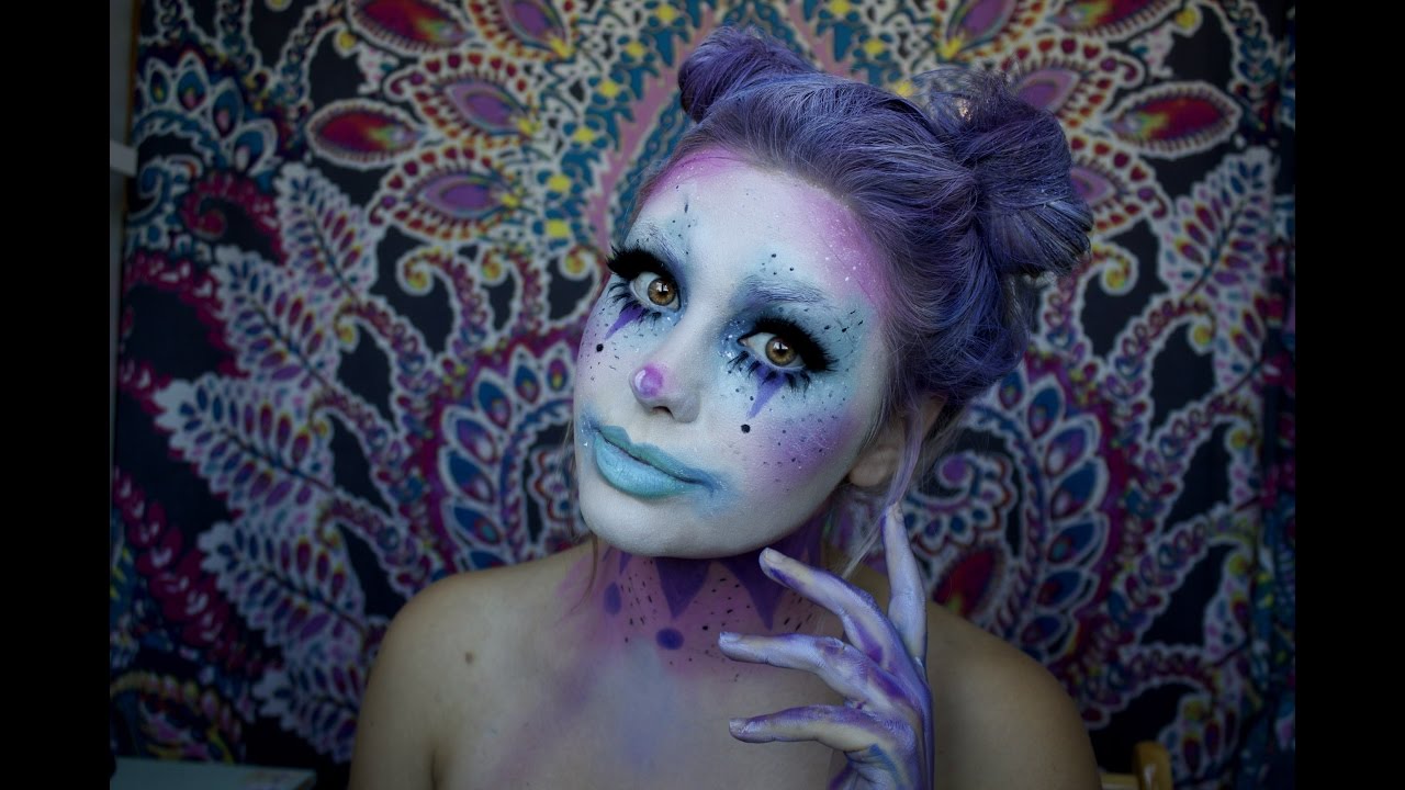 Galaxy | Pastel Clown Makeup Tutorial | Halloween (Colour Creep ...