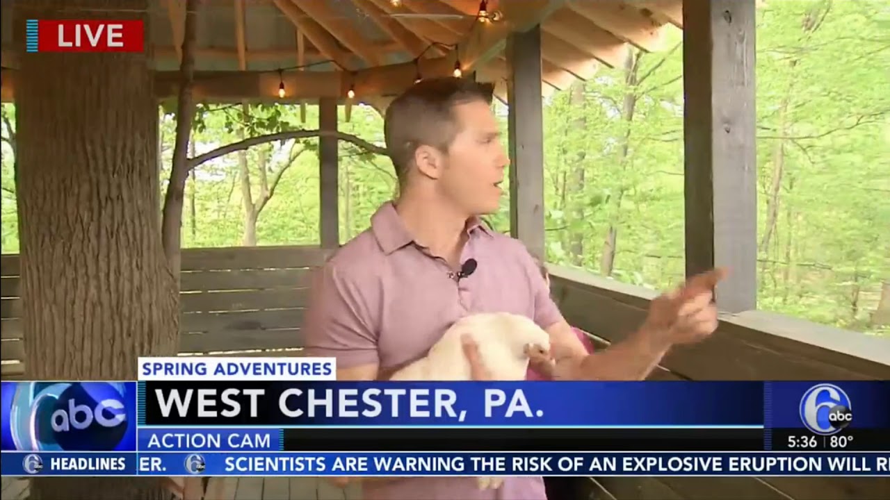 Avery Marcussen w/ 6ABC's Meteorologist Adam Joseph at TreeHouse World ...