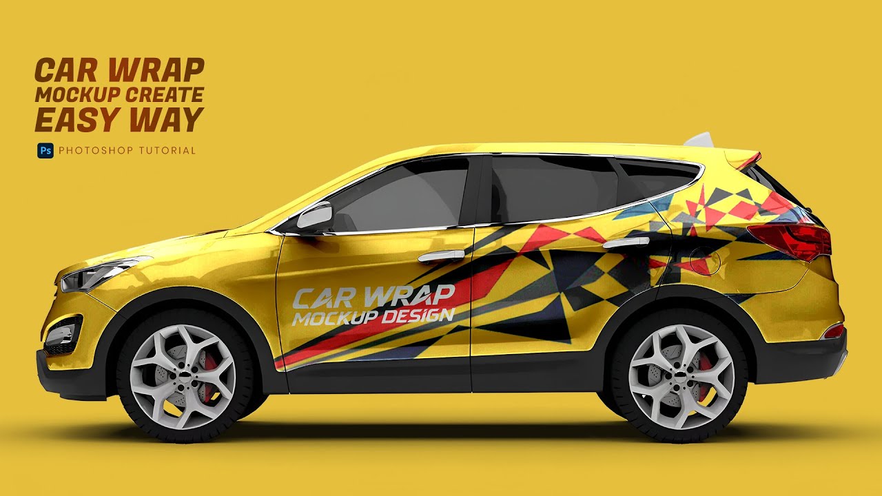 Car Wrap Mockup Design in Photoshop | Create Realistic Wrap Effect ...