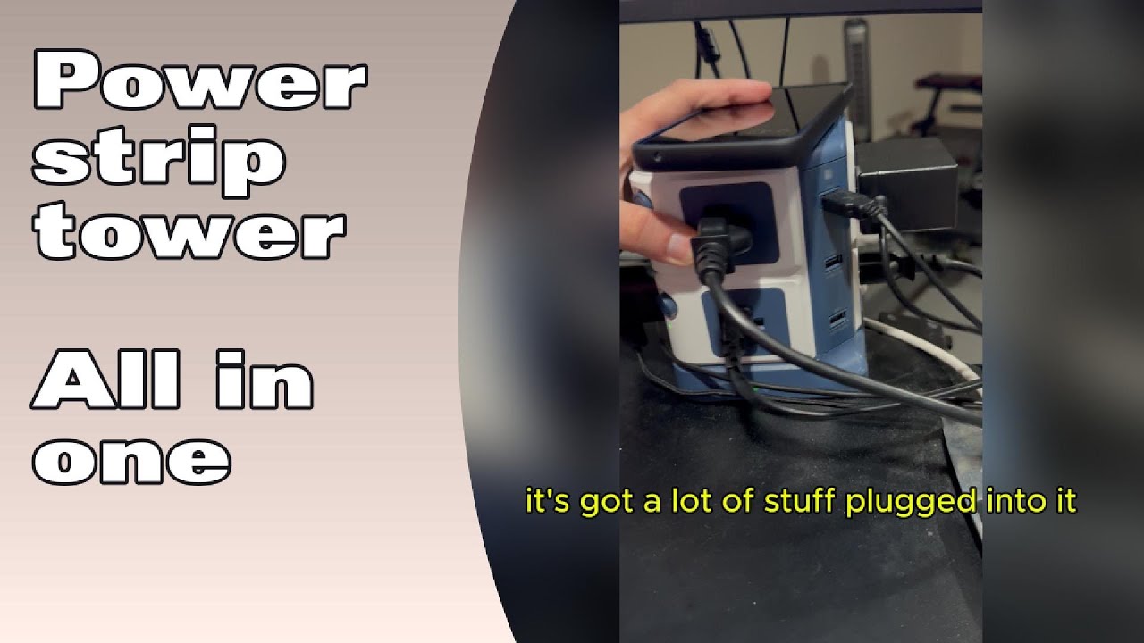 This power strip tower fits all your connection needs - YouTube