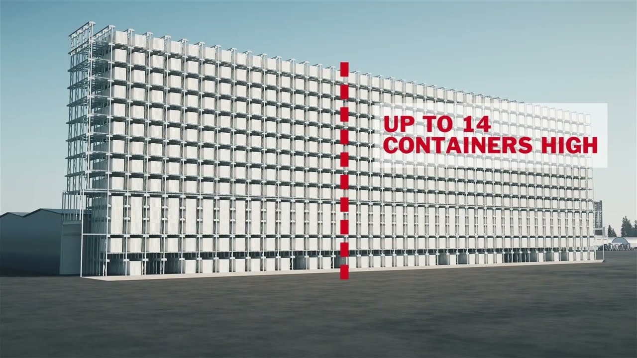 Konecranes Automated High-Bay Container Storage - YouTube