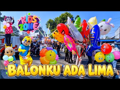 LAGU BALONKU ADA 5 VERSI BALON KARAKTER WARNA-WARNI BADUT LUCU | LAGU ANAK INDONESIA TERPOPULER 