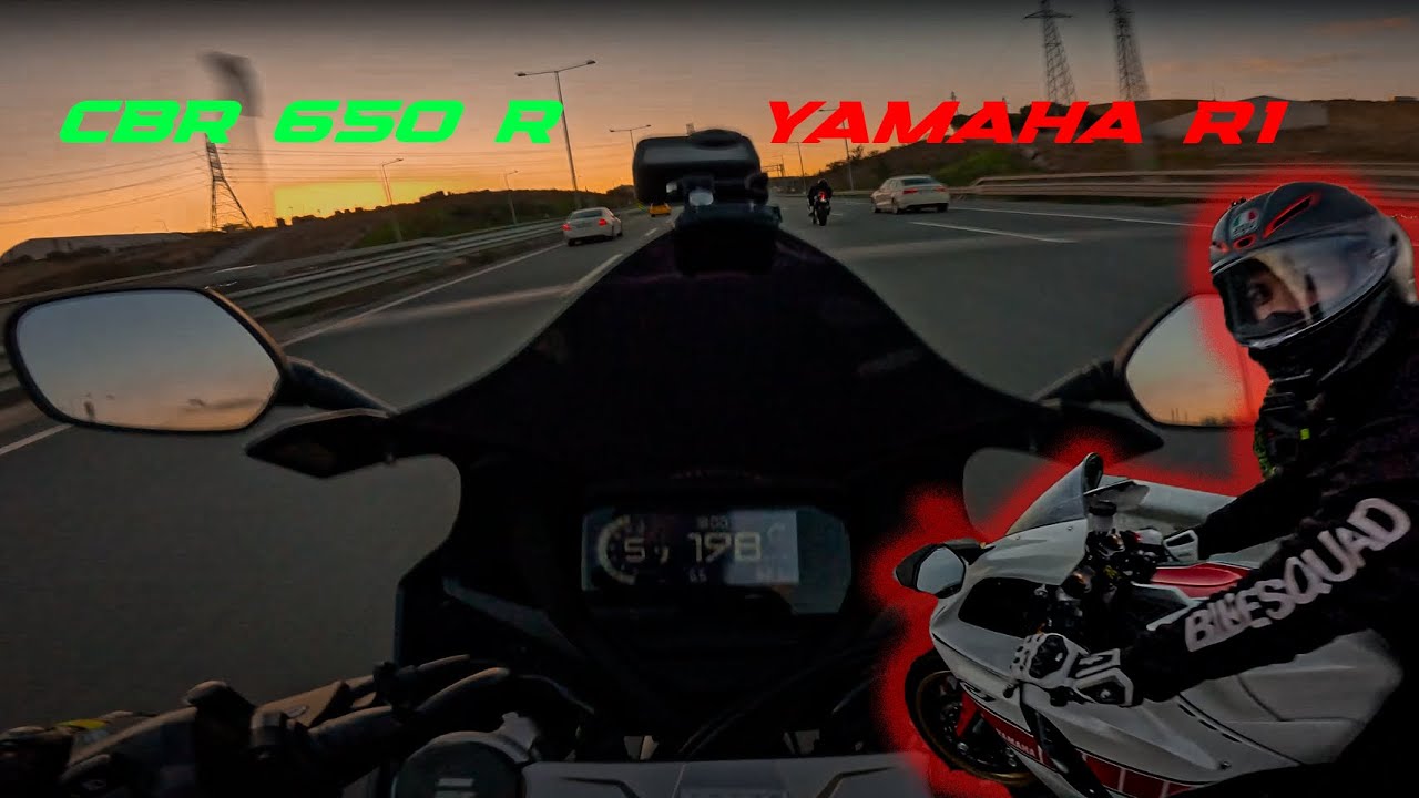 Honda CBR 650 R ve Yamaha R11!1!!!!!! - YouTube