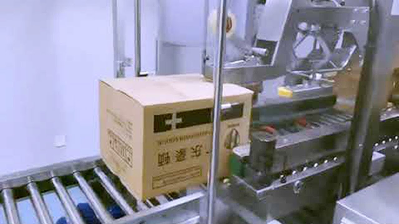 automatic boxes packs mechanic robot pickup loading cartons with flap ...