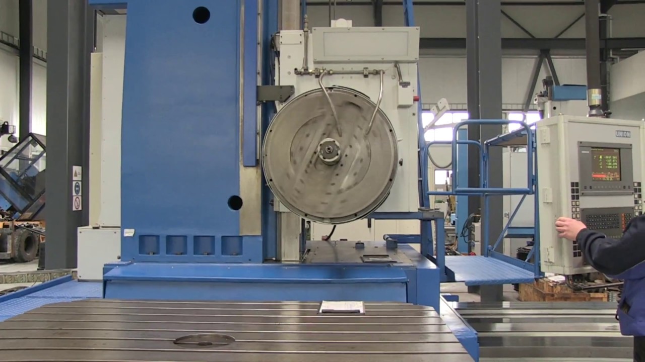 WMW UNION BFP 130/7 Horizontales CNC Plattenbohrwerk - YouTube