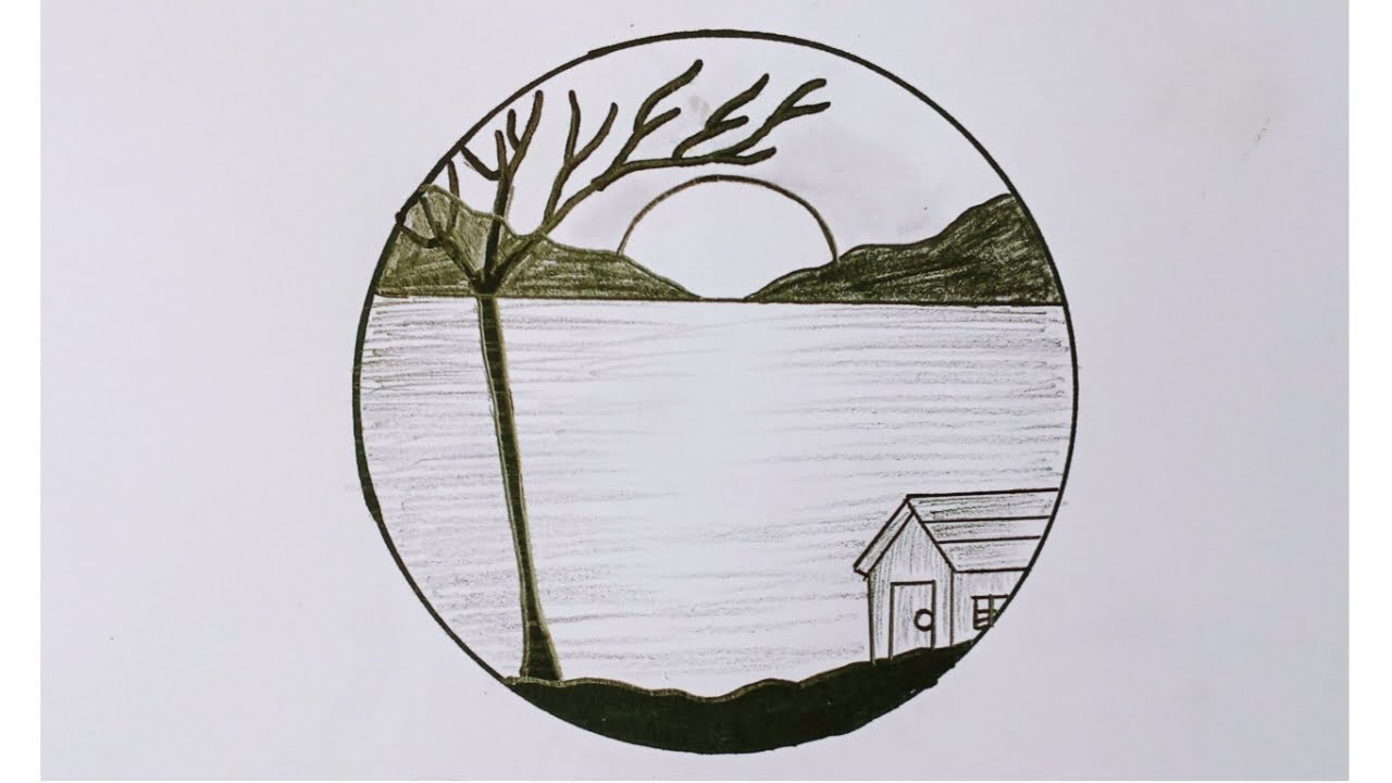Easy circle drawing || Circle drawing for beginners || Pencil drawing ...