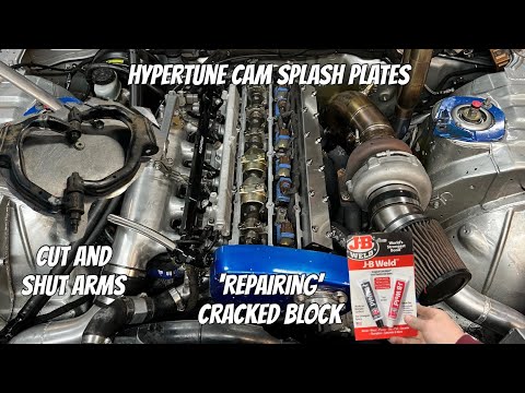 JB Welding My RB25 Block - Hypertune Cam Splash Plates & Cut & Shut R33 Arms
