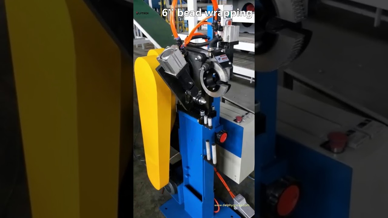 6'' and 8'' tire bead wrapping machine - YouTube