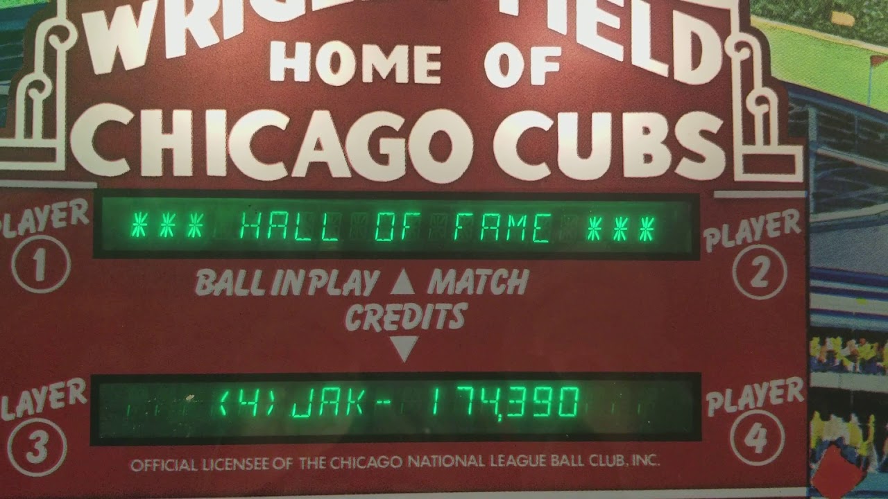 Chicago Cubs Pinball Triple Play High Scores - YouTube