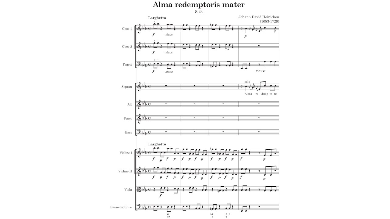 Johann David Heinichen - Alma redemptoris Mater, S.23 - YouTube
