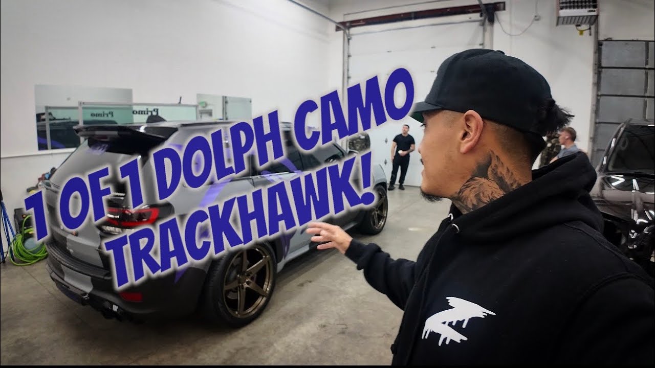 I CUSTOM WRAPPED MY JEEP TRACKHAWK 1 0F 1 DOLPH CAMO - YouTube