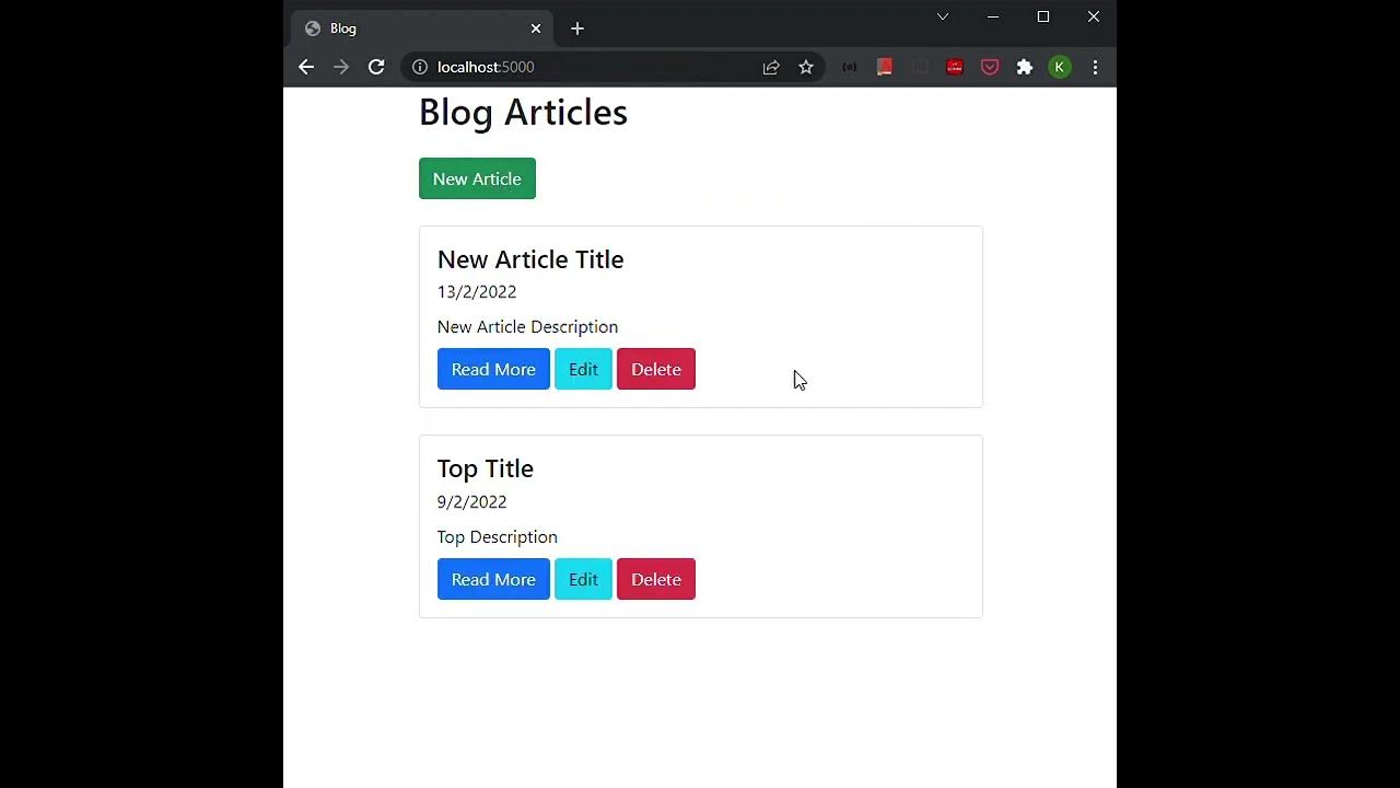 MarkDown Blog App - A CRUD App Using Node, Express, MongoDB - YouTube