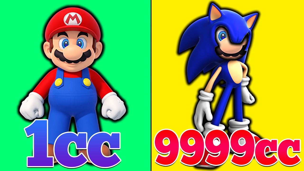 Mario Kart 7 - 1cc vs 1000cc vs 5000cc vs 9999cc - YouTube