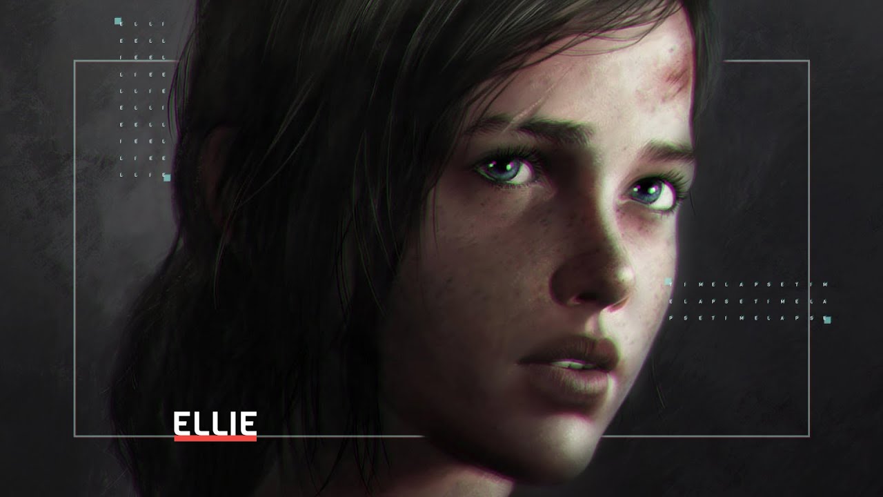 Painting Ellie Williams from The Last of Us, Timelapse art process ...