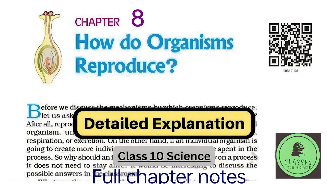 How Do Organisms Reproduce ? Class 10 Science | Full Chapter 8 Notes ...
