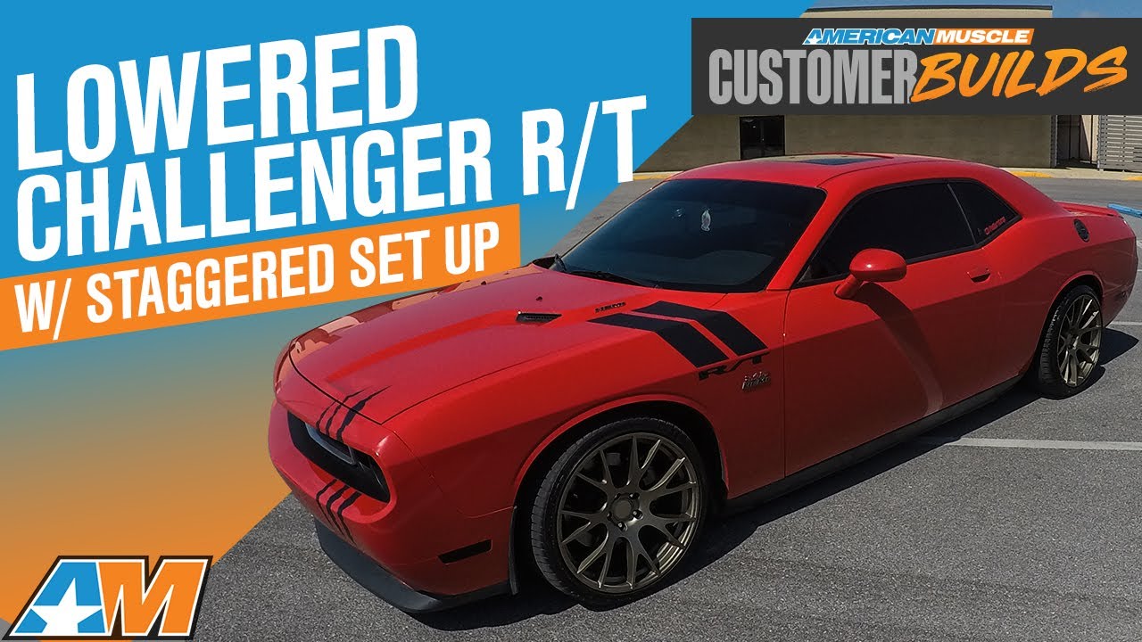 Lowered 2013 Challenger R/T with Staggered Wheel & Tire Set Up ...