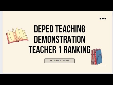 DepEd (Public Teaching Demonstration) Teacher 1 Ranking - YouTube