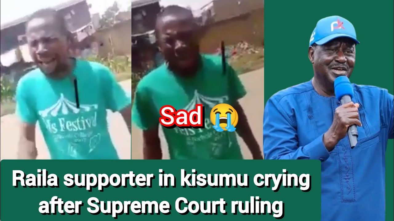 HUZUNI~ Raila supporter from Kisumu crying on the road after Supreme ...
