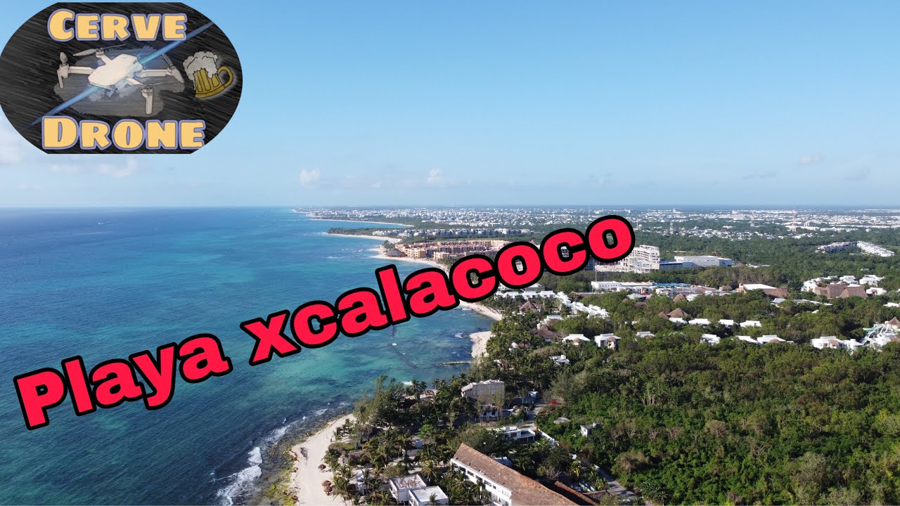 Playa xcalacoco en playa del carmen Quintana Roo Mexico vista drone ...