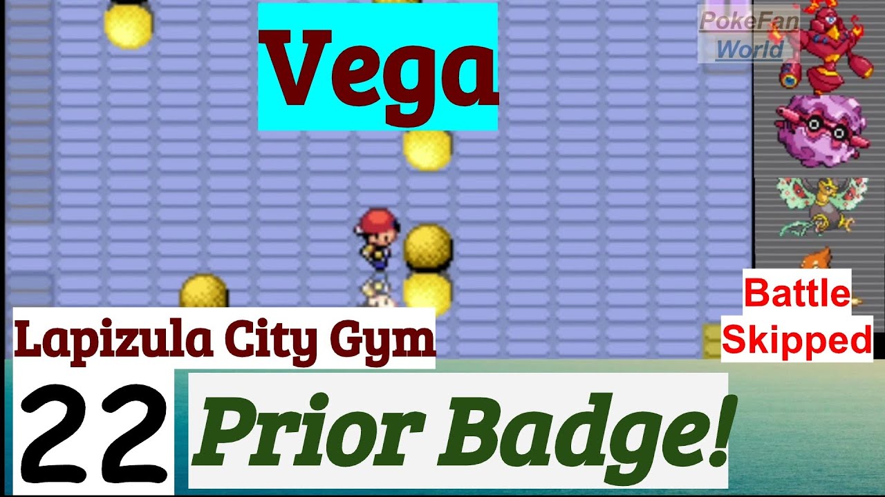 Pokemon Vega Part 22 Prior Badge In Lapizula City Gym | GBA Rom Hack ...