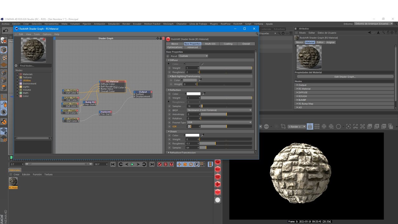 Creacion de material PBR en redshift C4D - YouTube