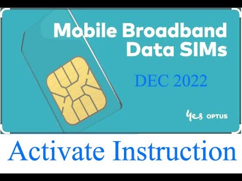 Optus Prepaid Broadband Data Sim activation (Dec 2022) - YouTube