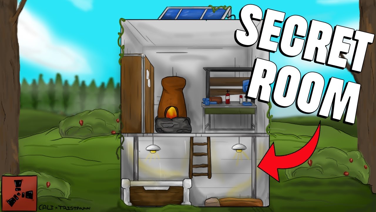 I Built a hidden 1x1 with a secret bunker in Rust... - YouTube