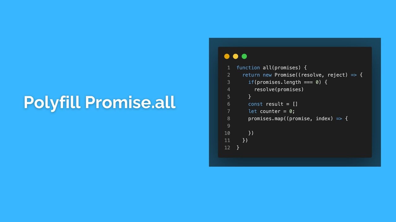 JavaScript Promise.all Polyfill Explained with Code | ES6 Interview Prep - YouTube