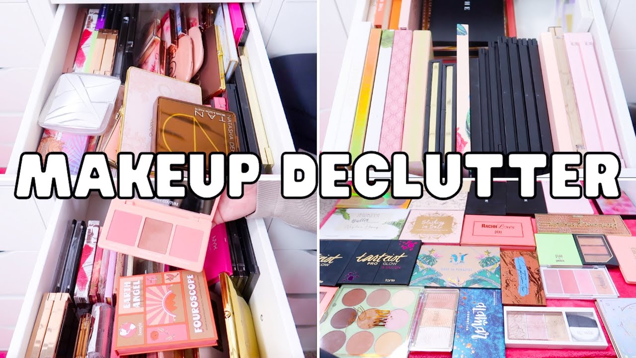 MAKEUP DECLUTTER! PART 6 - FACE PALETTES - VLOGMAS DAY 23 | Paige Koren ...