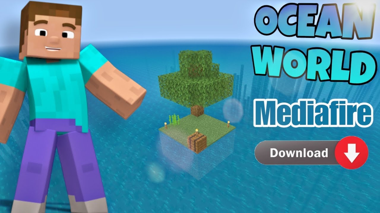 How To Download Ocean Only World In Minecraft Pe 1.19 | Survival Ocean ...