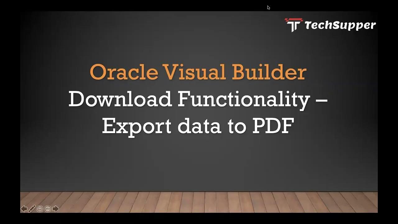 5. How to export table data into PDF file | Oracle VBCS | VBCS #vbcs #oracle #oracleerp - YouTube