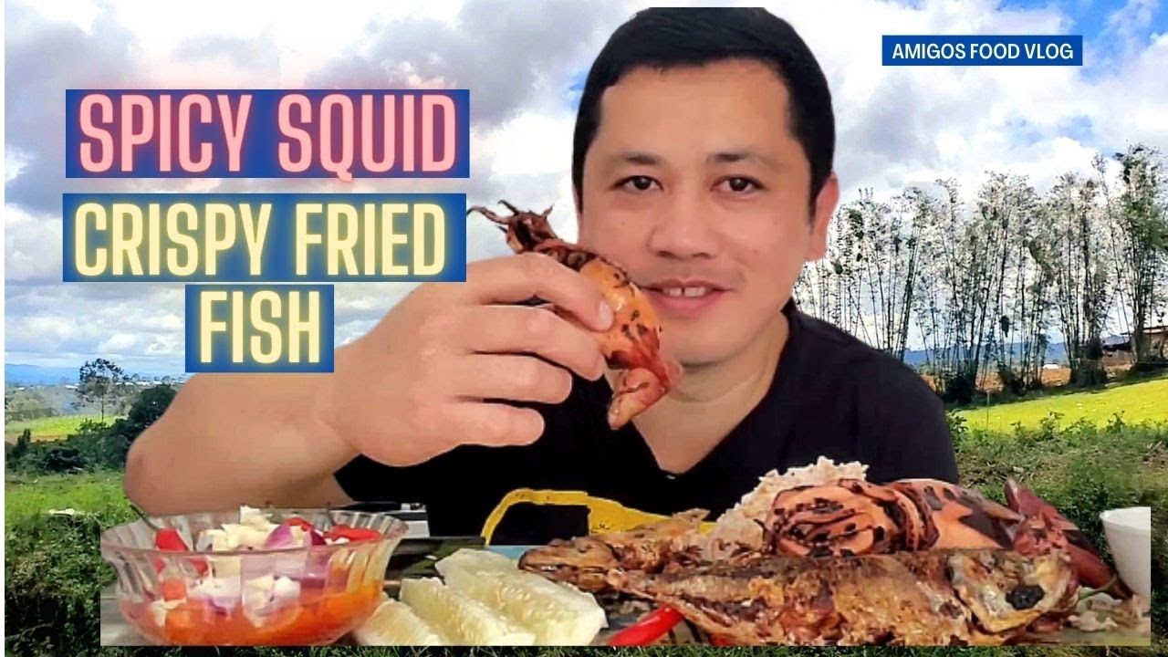 SPICY SQUID - ADOBONG PUSIT | CRISPY FRIEND FISH - PRITONG ISA - YouTube