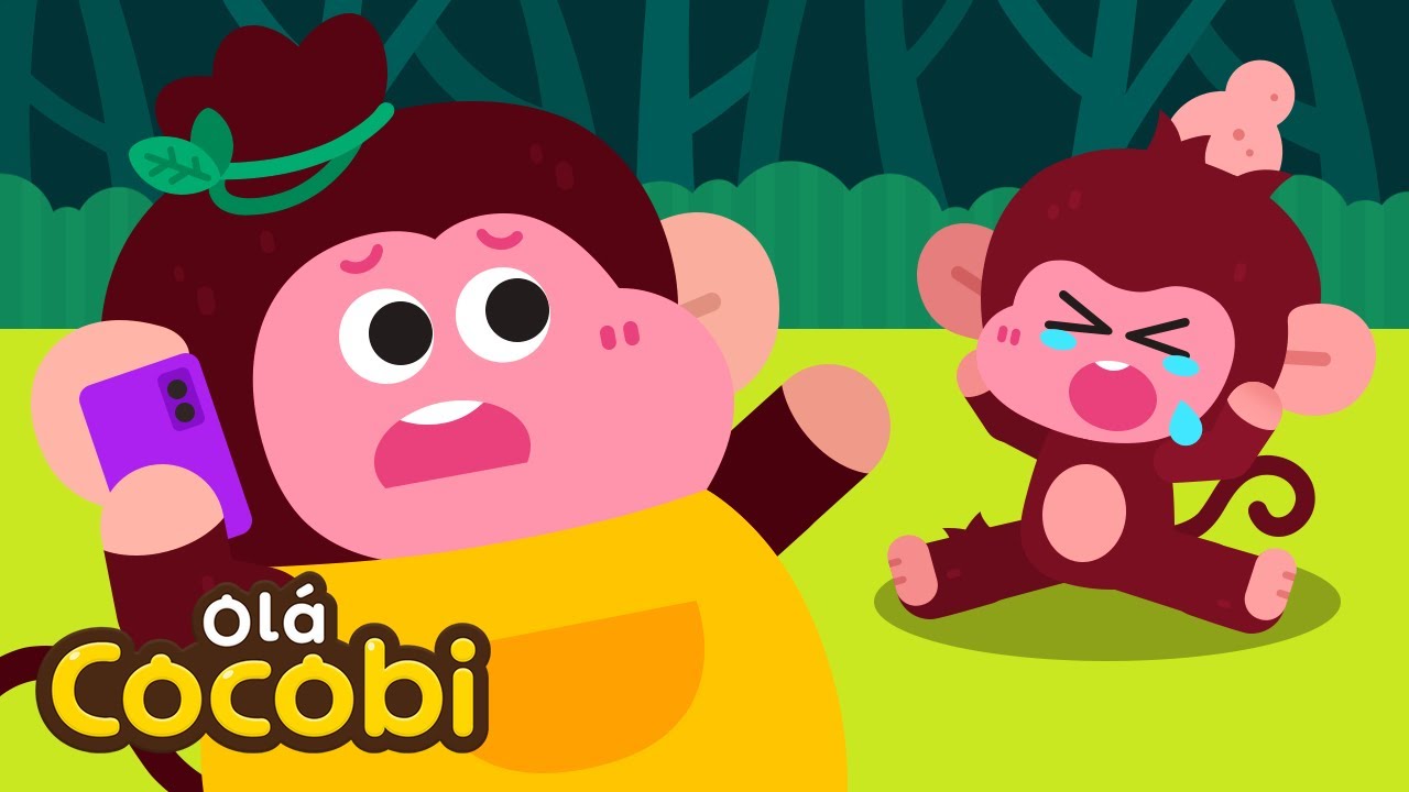 Cinco Macaquinhos Pulando na Cama🐵Músicas Infantis em Inglês | Kids ...