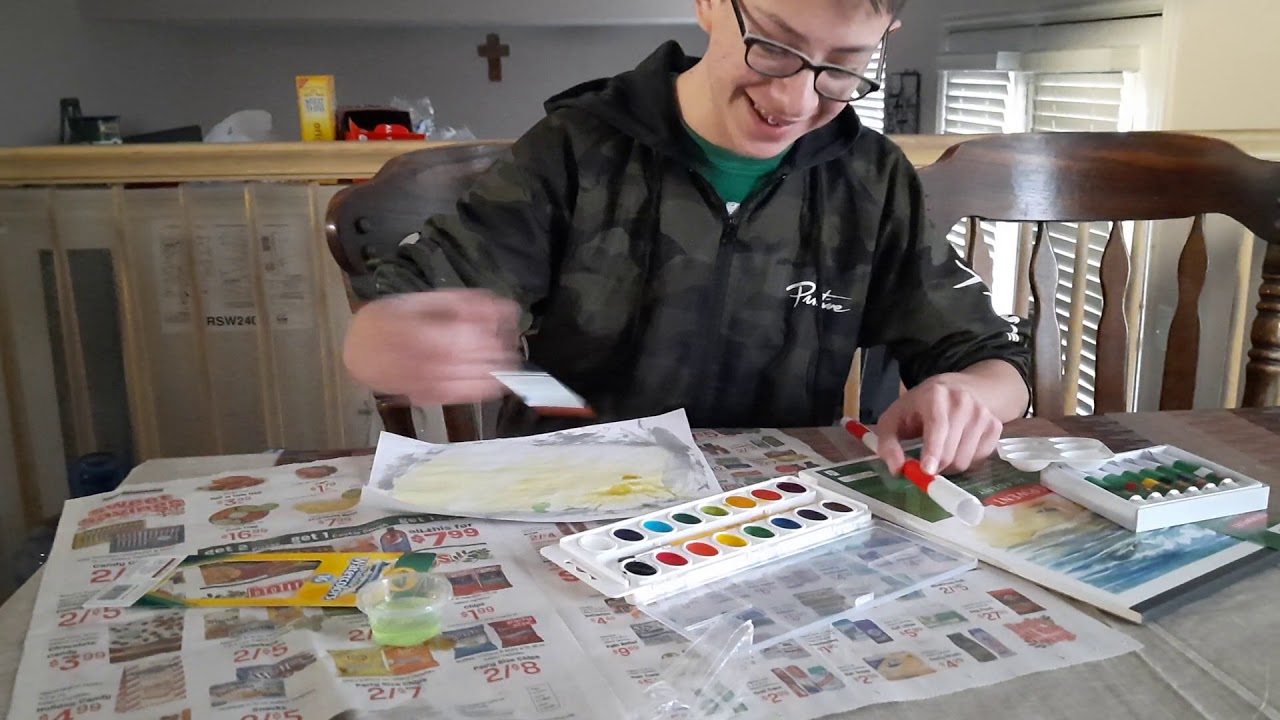 Splatter painting with straw teqnique - YouTube