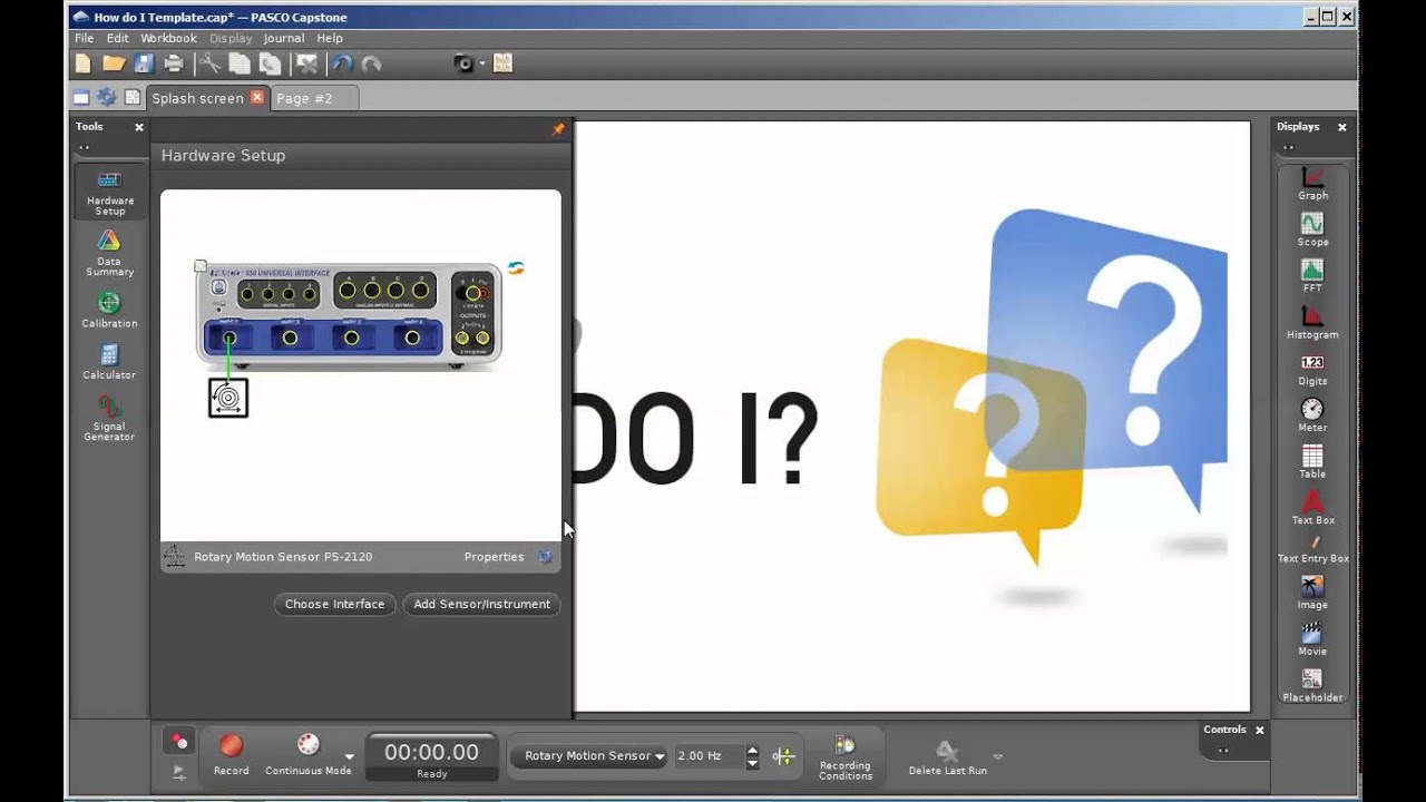 Configure a PASPORT Rotary Motion Sensor for Linear Measurements ...