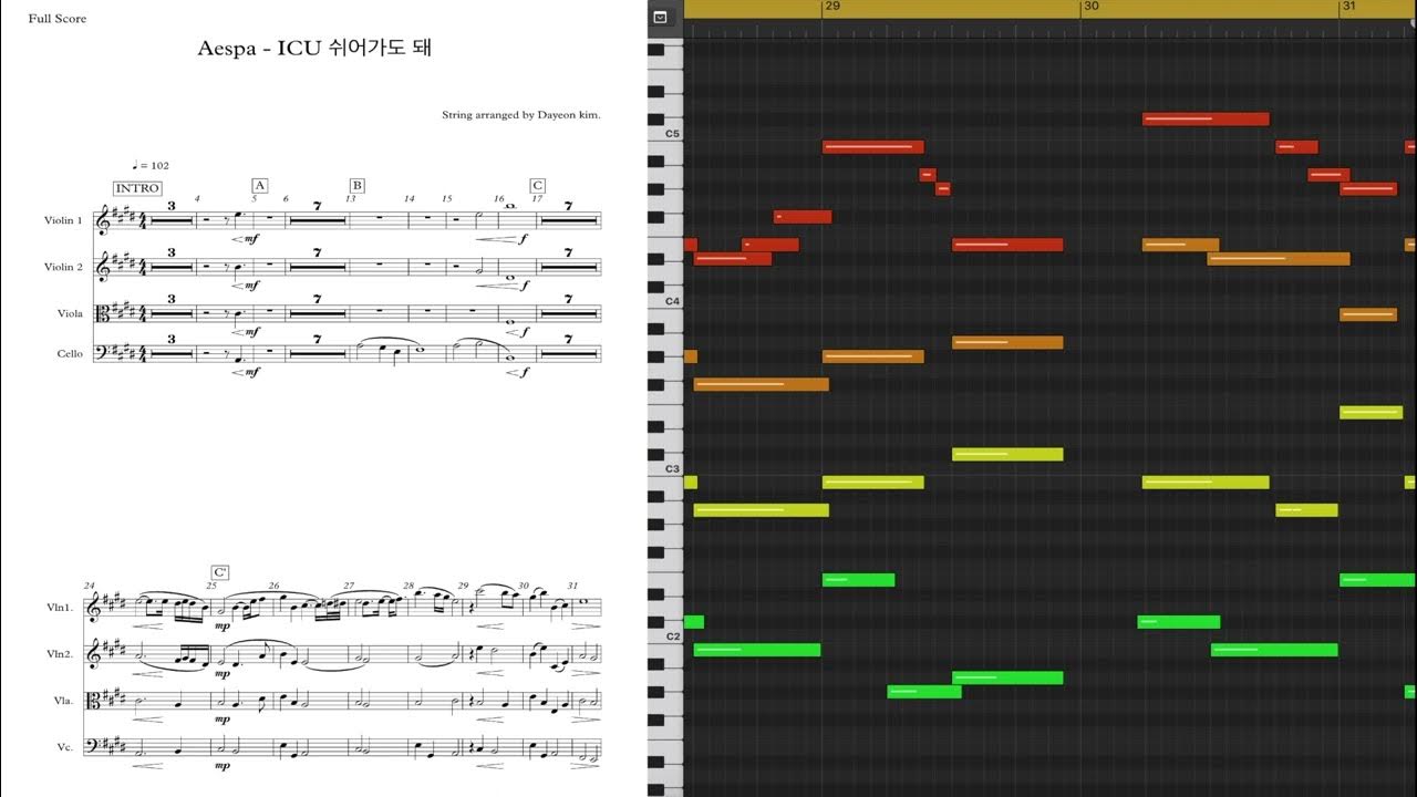 [MIDI String Arrange] Aespa 에스파 - ICU 쉬어가도 돼(Chris Hein Ensemble Strings) - YouTube