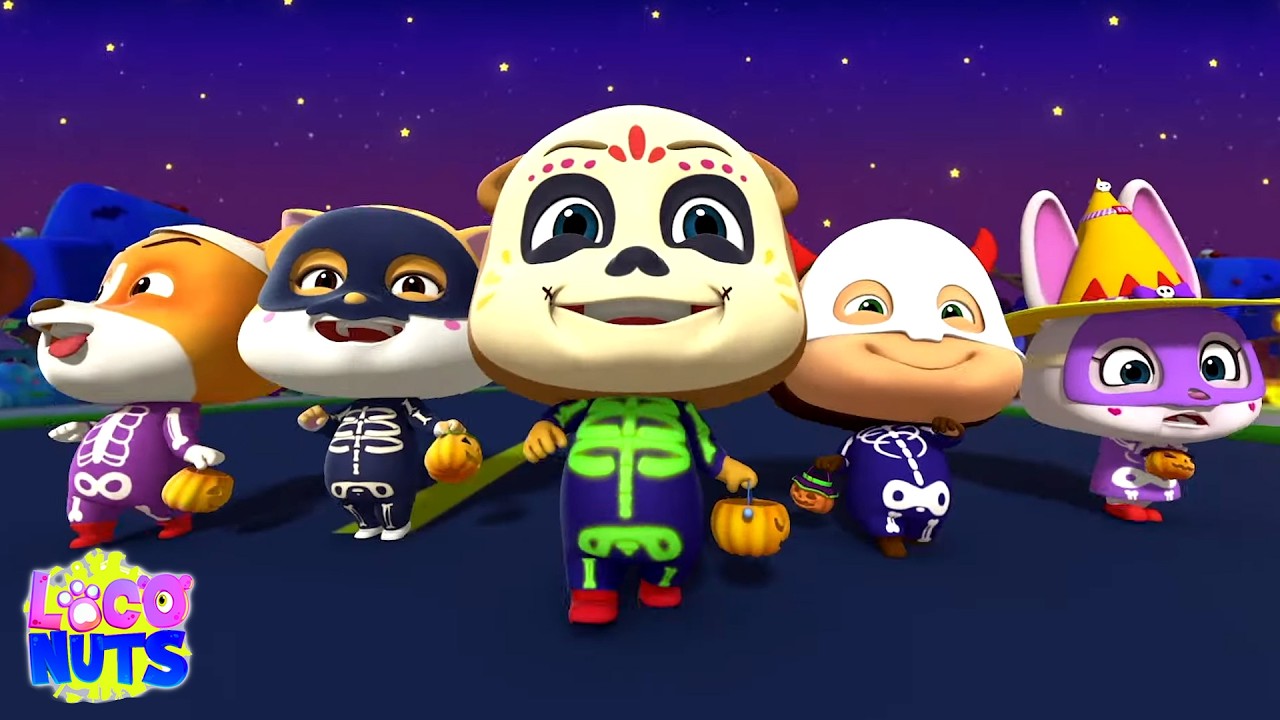 Five Little Skeletons | Halloween Songs & Nursery Rhymes for Kids - YouTube
