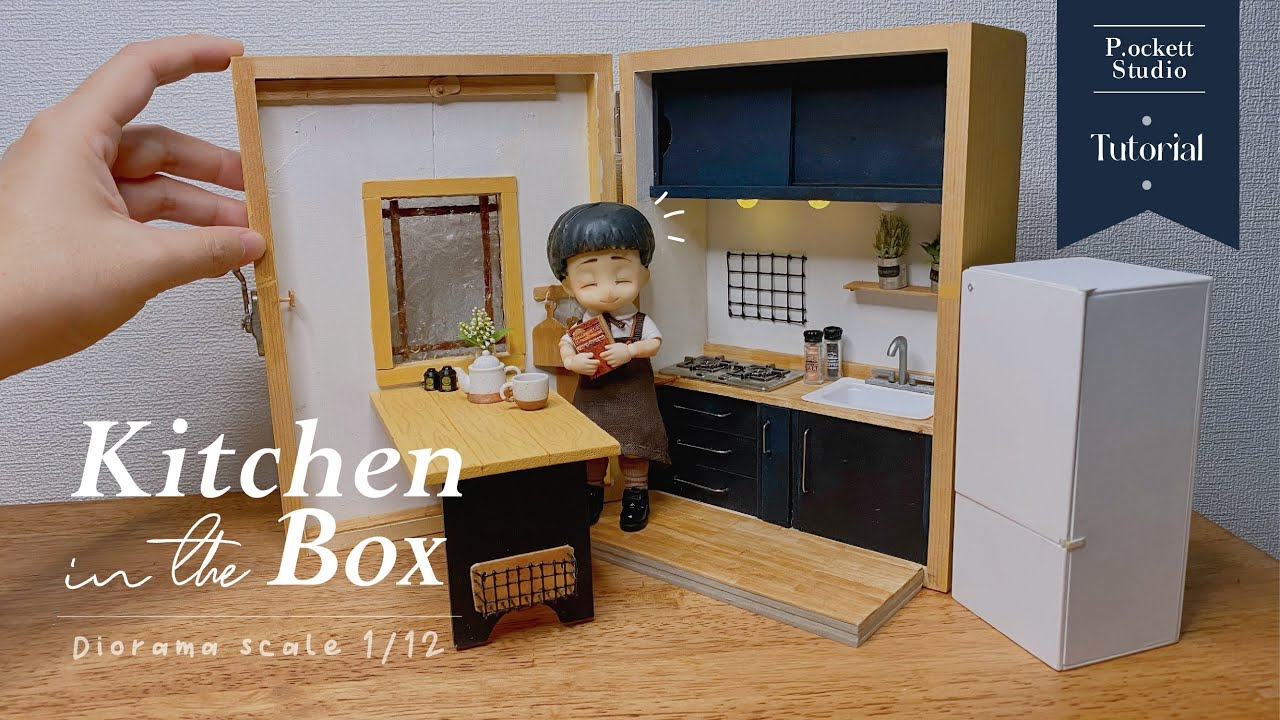 Kitchen Box ｜Diorama Tutorial - YouTube