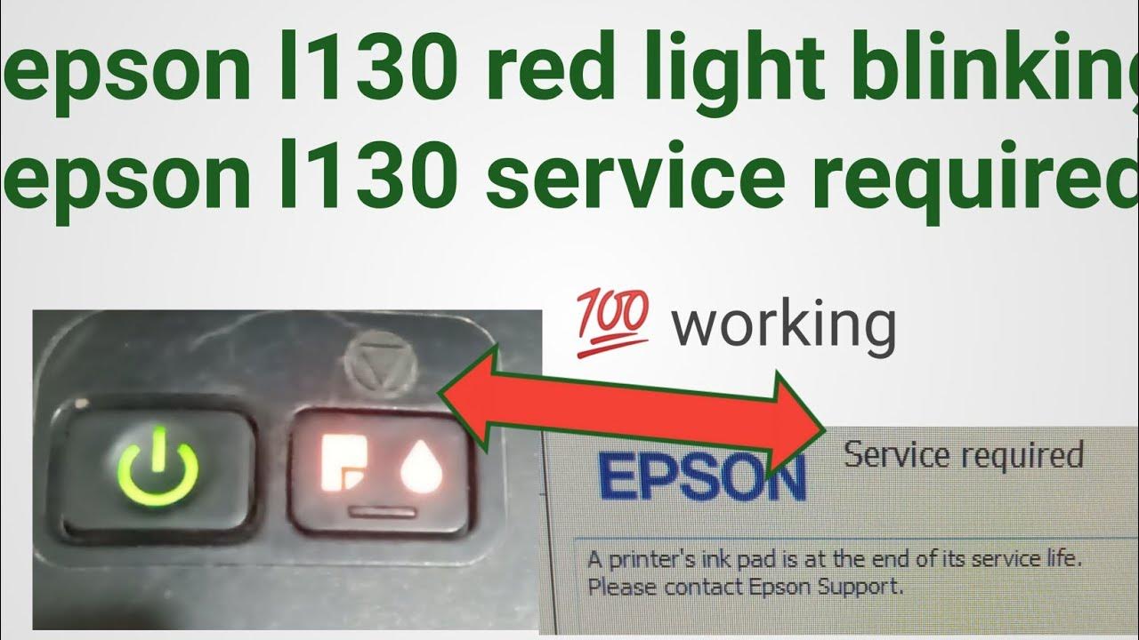 Epson l130 red light blinking problem solution Epson l130 service required Epson l130 resetter ...