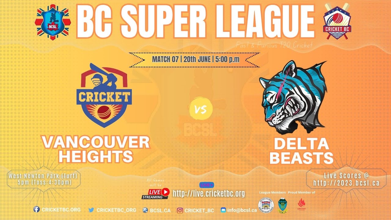 BC Super League - 2023 - Game #7 - Vancouver HEIGHTS vs Delta BEASTS ...