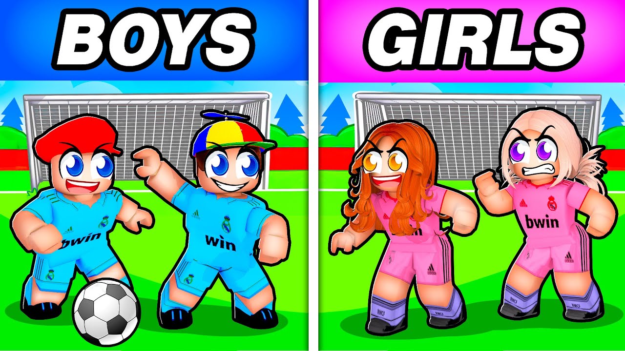 BOYS vs GIRLS Roblox Soccer! - YouTube