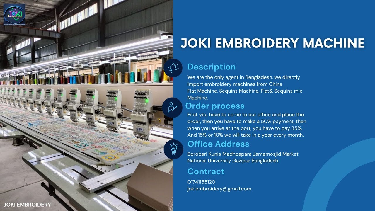 High Speed Embroidery Machines,Embroidery Machine Spare Parts JOKI ...