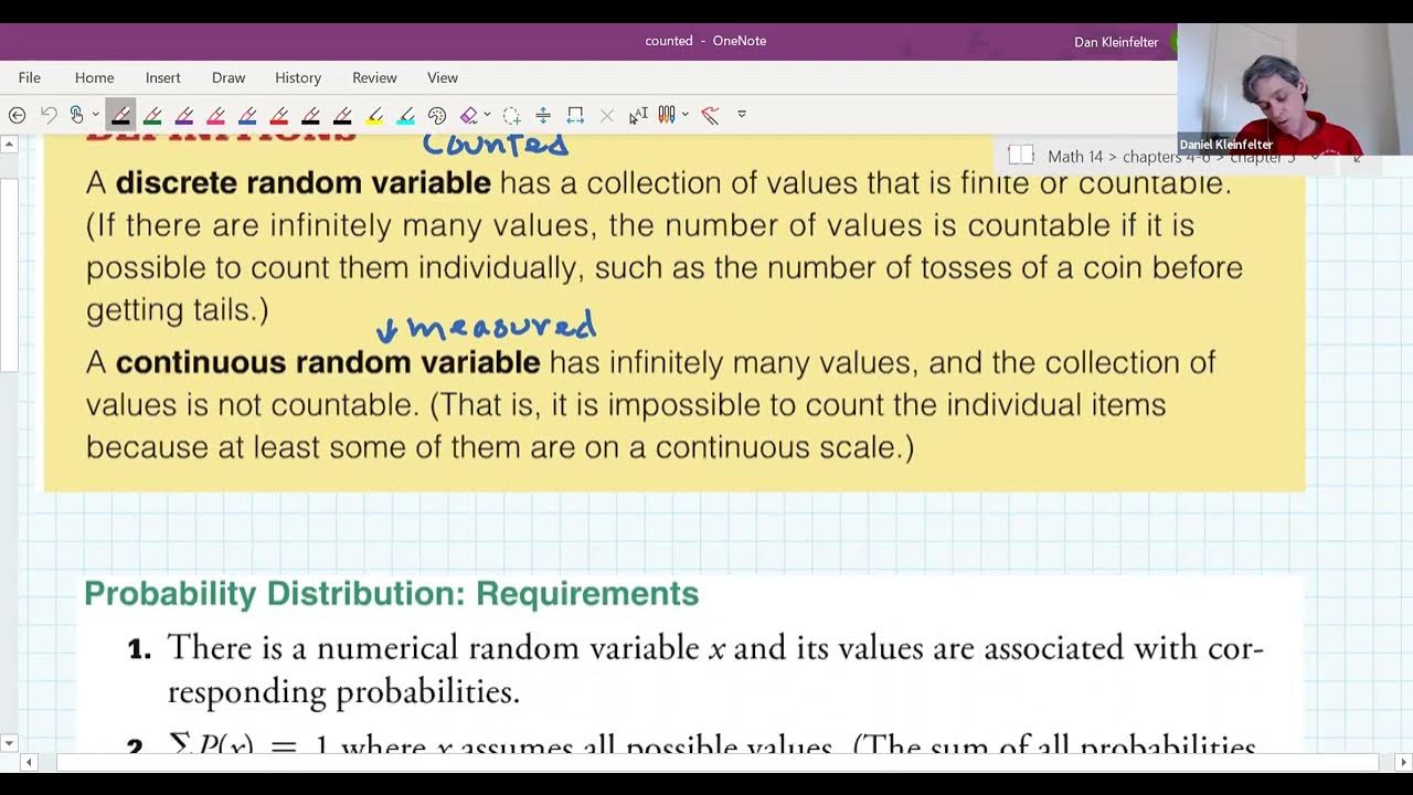 M14 5.1 Probability Distributions, Part 1 - YouTube