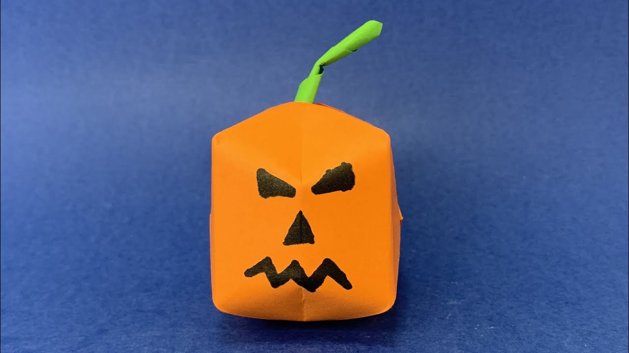 Halloween Pumpkin Origami 🎃 | How to Make a Paper Pumpkin for Halloween ...