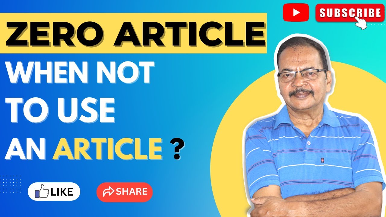 Zero Article | When not to use an article | Learn English | Speak ...