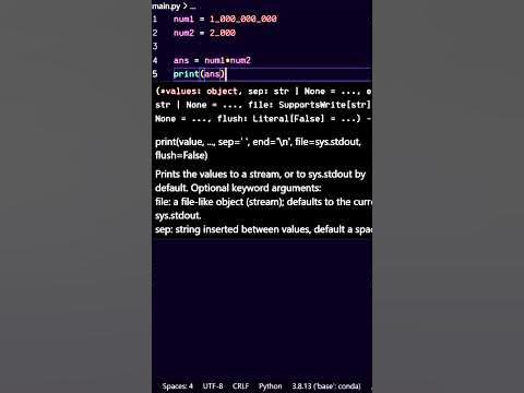 Python Integer Trick?? #python #coding #programming @tswgk - YouTube