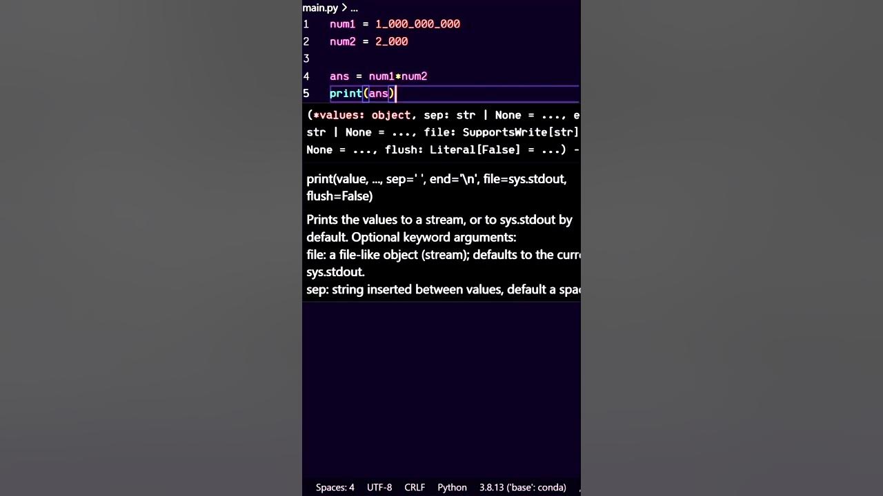 Python Integer Trick Python Coding Programming Tswgk Youtube
