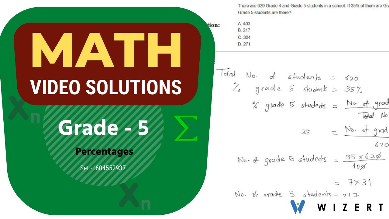 Mathematics Percentages Questions For Grade 5 With Answers Set mathematics-percentages-questions-for-grade-5-with-answers-set