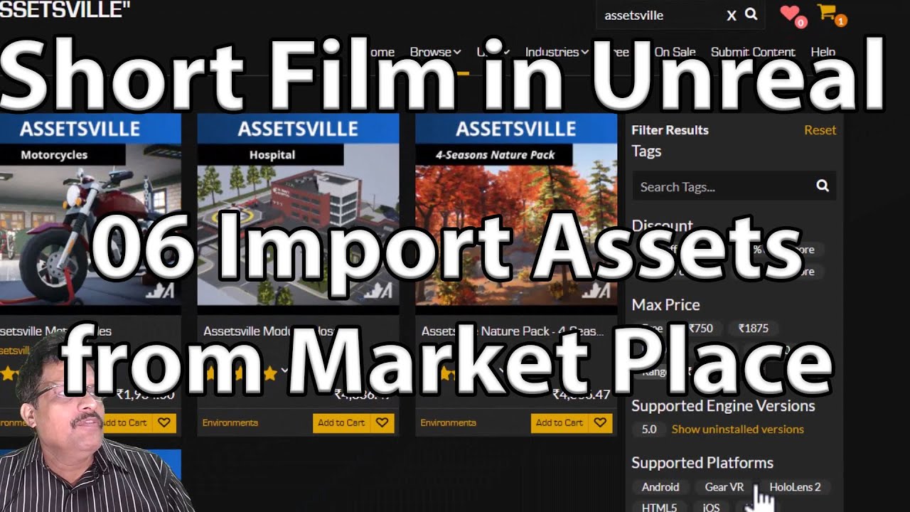 06 importing assets from market place - YouTube